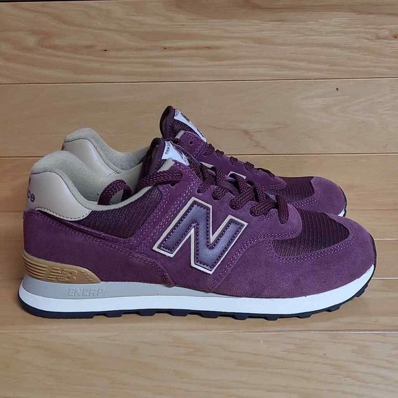New Balance | Shoes | New Balance 574 Classic Burgundy Maroon Cream Tan ...